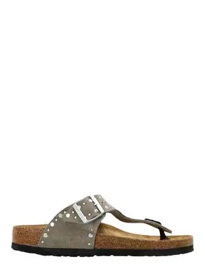 BIRKENSTOCK Gizeh Rivet Studded Sandals - Grey