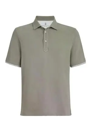 Brunello Cucinelli Faux-layered Polo Shirt - Green