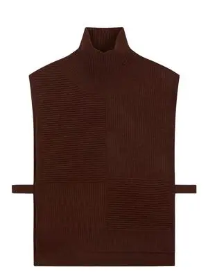Eric Bompard Knitted Top With Side Ties - Brown