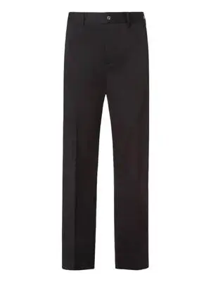 Fendi Logo-patch Cigarette Trousers - Black