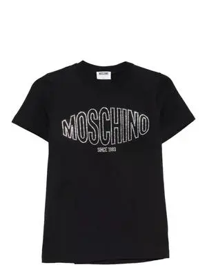 Moschino Logo-embellished T-shirt - Black