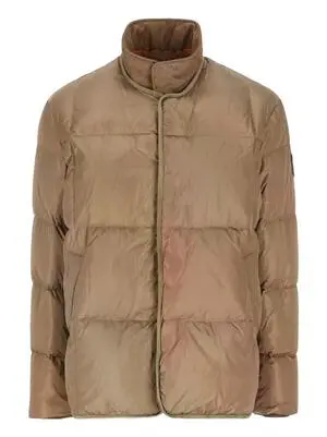 TOD'S Logo Patch Quilted Coat - Neutrals