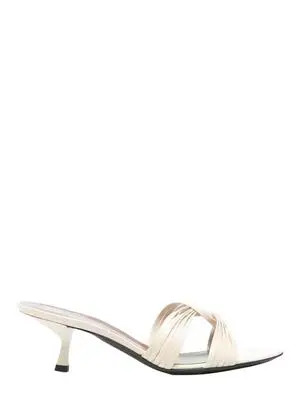 GIUSEPPE ZANOTTI Knot-detail Kitten Heel Sandals - Neutrals