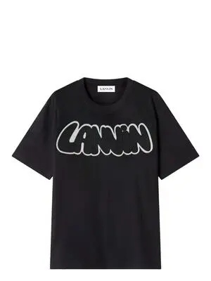 LANVIN Logo-appliqué T-shirt - Black