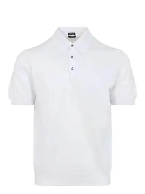 Kiton Button Short-sleeve Polo Shirt - White