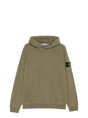Stone Island Logo-patch Hoodie - Green