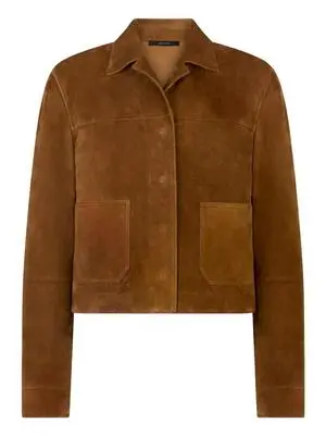 TOM FORD Buttoned-up Suede Jacket - Brown