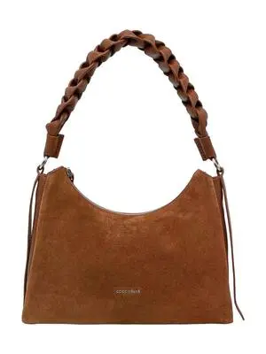 COCCINELLE Braided Top Handle Tote Bag - Brown
