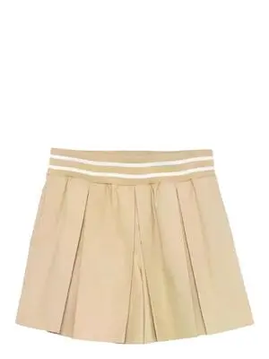 Moschino Striped-waistband Pleated Shorts - Neutrals