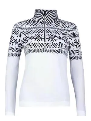 NEWLAND Geometric-pattern Sweater - White