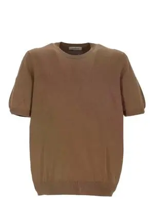 GRAN SASSO Knitted Short-sleeve T-shirt - Brown
