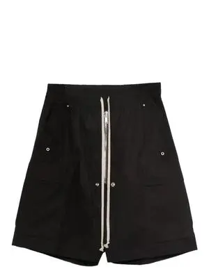 Rick Owens Drawstring Zip-up Shorts - Black