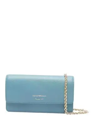 Emporio Armani Chain Leather Clutch - Blue