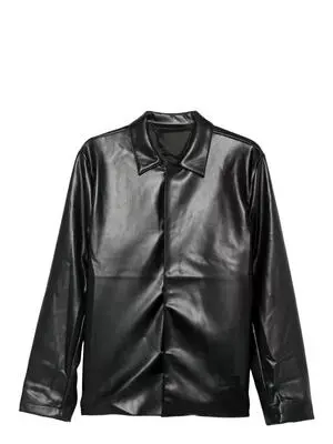 COSTUMEIN Leather Shirt Jacket - Black