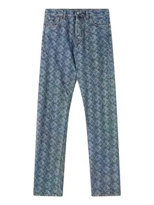 LANVIN Patterned Straight Leg Jeans - Blue