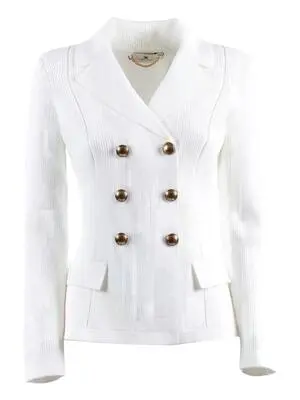 Elisabetta Franchi Double-breasted Blazer - White