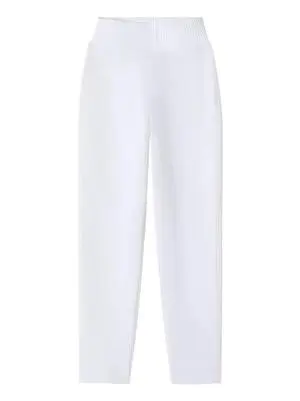 LANVIN Ribbed-waistband Trousers - White