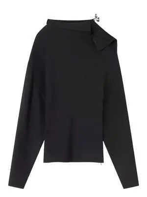 LANVIN Drape Detail Blouse - Black