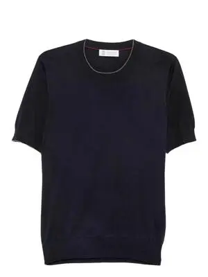 Brunello Cucinelli Knit T-shirt - Blue