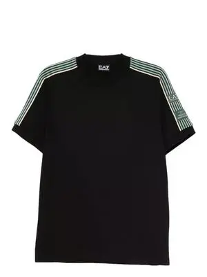Emporio Armani Stripe-detail T-shirt - Black