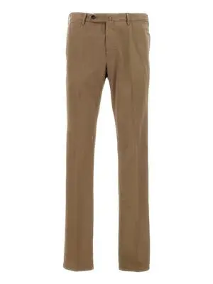 PT TORINO Stretch Gabardine Trousers - Brown