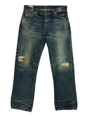 Mastercraft Union Showa Distressed Jeans - Blue