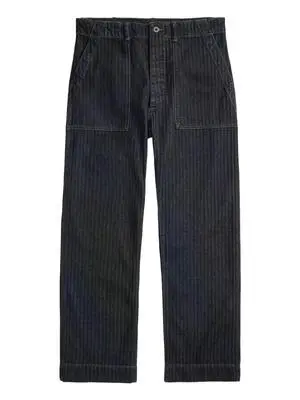 Ralph Lauren Herringbone Cotton Trousers - Blue