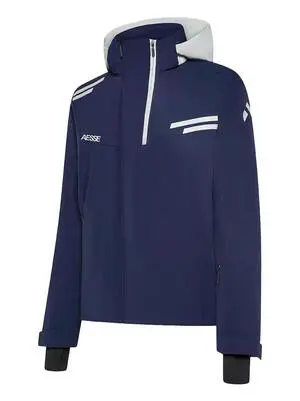 AESSE Saturn Zip-fastening Hooded Ski Jacket - Blue
