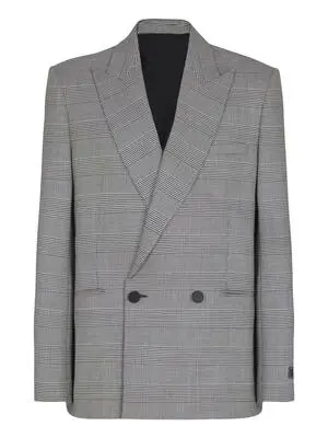 Balmain Prince-of-wales Single-breasted Blazer - Grey