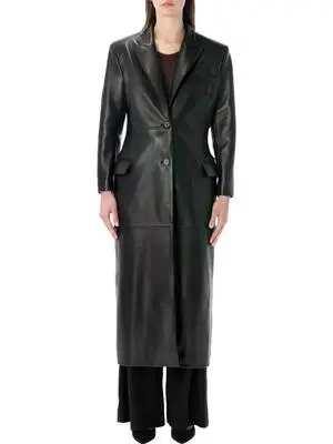 Magda Butrym Single-breasted Coat - Black