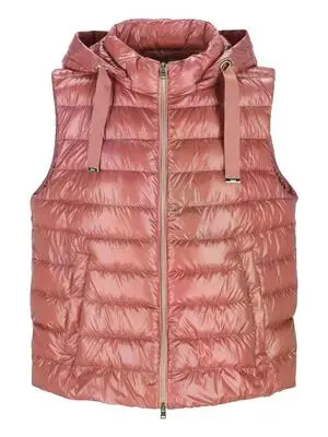 Herno Hooded Down Gilet - Pink