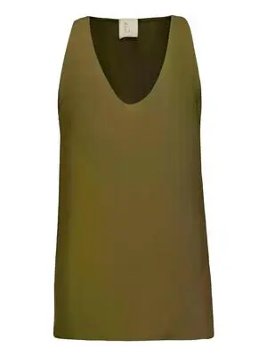 PAULA Serena Silk Top - Green
