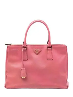 Prada Galleria Double Zip Satchel - Pink