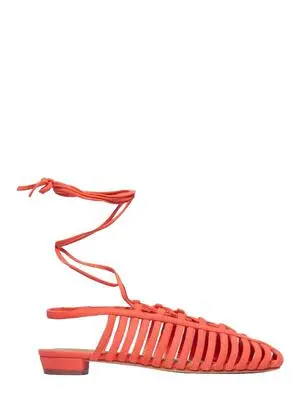 Bernardo Geneva Caged Lace-up Sandals - Orange