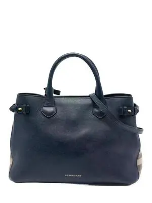 Burberry Medium Banner Satchel - Blue