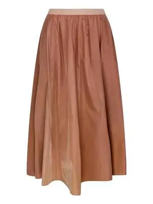 FORTE_FORTE Gathered Skirt - Brown