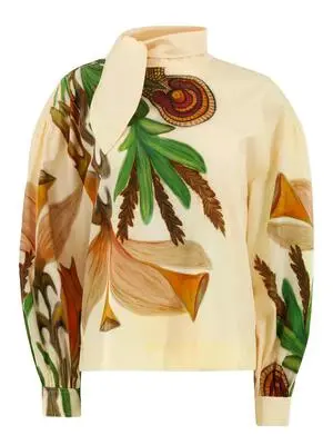 Ulla Johnson Floral-print Tie Blouse - Neutrals