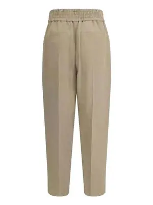 Brunello Cucinelli Elasticated-waistband Trousers - Neutrals