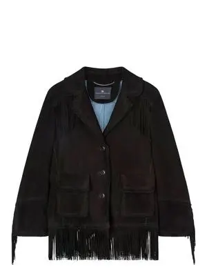 Ermanno Scervino Fringe Patch-pocket Jacket - Black