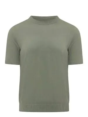 Malo Short-sleeve Crew-neck Sweater - Green