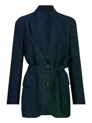 Brunello Cucinelli Striped Blazer - Blue
