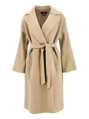 Max Mara Belted Wool Coat - Neutrals
