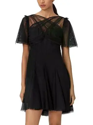 ALLSAINTS Short-sleeve Tulle Dress - Black