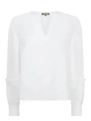 N.PEAL Ruffled Linen Blouse