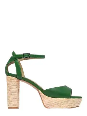 Bernardo Valeria Platform Block-heel Sandals - Green