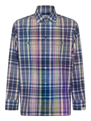 GOLDEN GOOSE Check-pattern Shirt - Blue