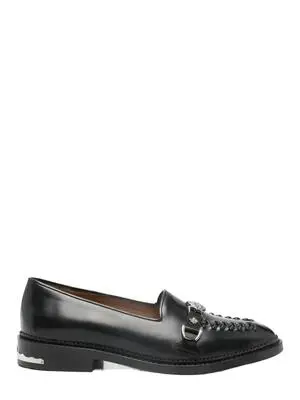 TOGA VIRILIS Braided-detail Leather Loafers - Black