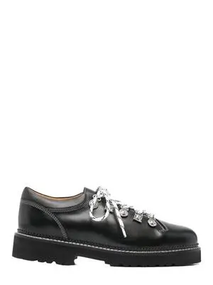 TOGA VIRILIS Eyelet-detail Lace-up Derby Shoes - Black