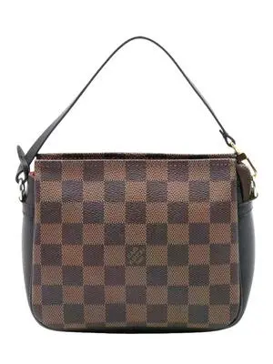 LOUIS VUITTON 1999 Damier Ebene Trousse Pochette Handbag - Brown