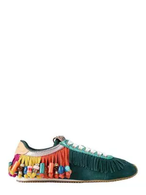 Kurt Geiger Beaded Tassel Sneakers - Green